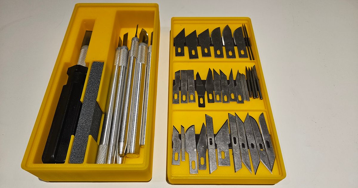 Silverline Hobby Knife Set in Gridfinity by melvinfec | Download free ...