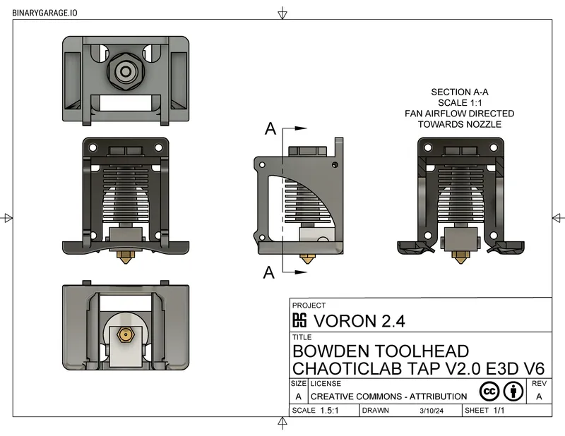 Voron E3Dv6 Bowden Toolhead by BinaryGarage | Download free STL model ...