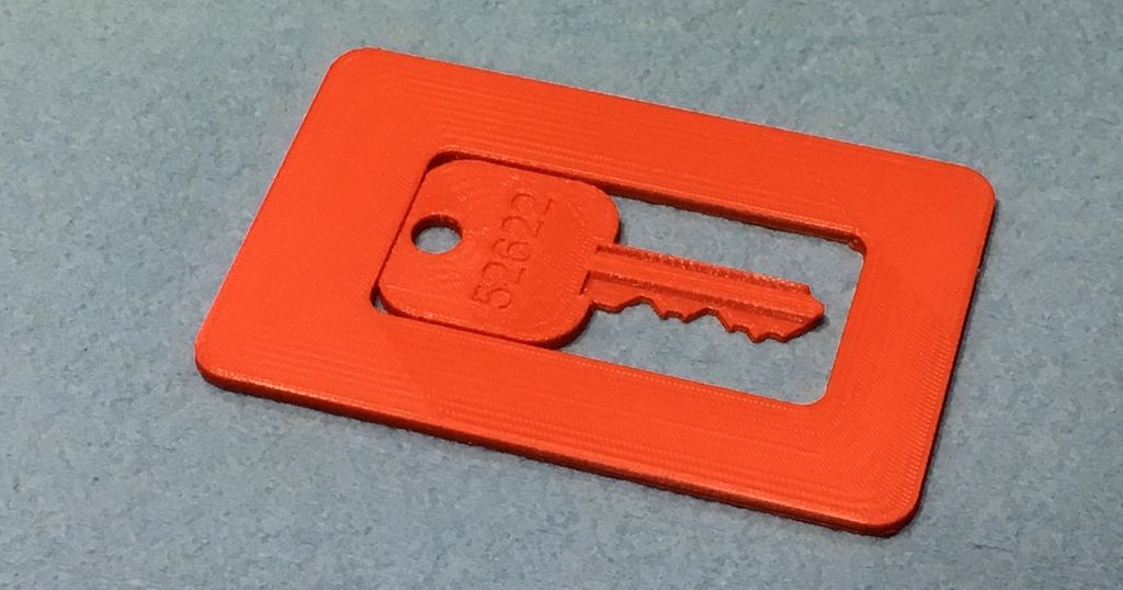 Spare Key Credit Card (Schlage) by PatPend | Download free STL model ...