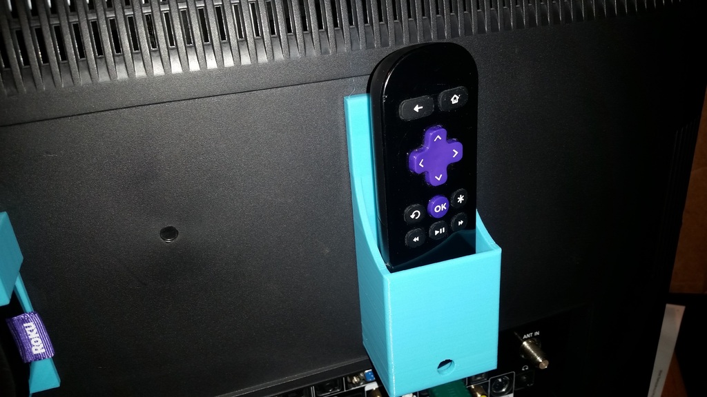 Roku 2 XS remote holder VESA 100 by wolf9545 | Download free STL model ...