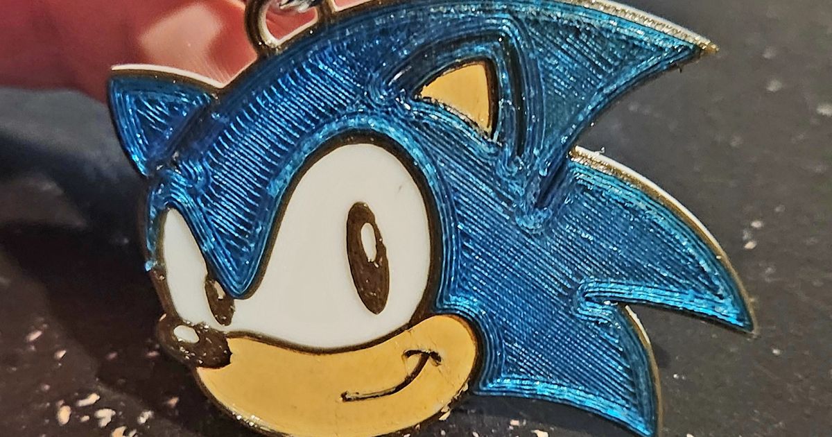 Sonic The Hedgehog Keychain by BeautifulLEDs | Download free STL model ...