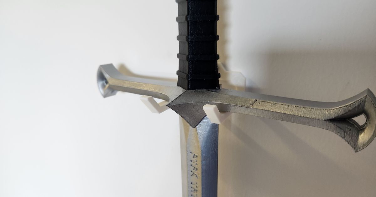 Wall Mount for Andúril/Narsil Sword, Might work with other swords by ...