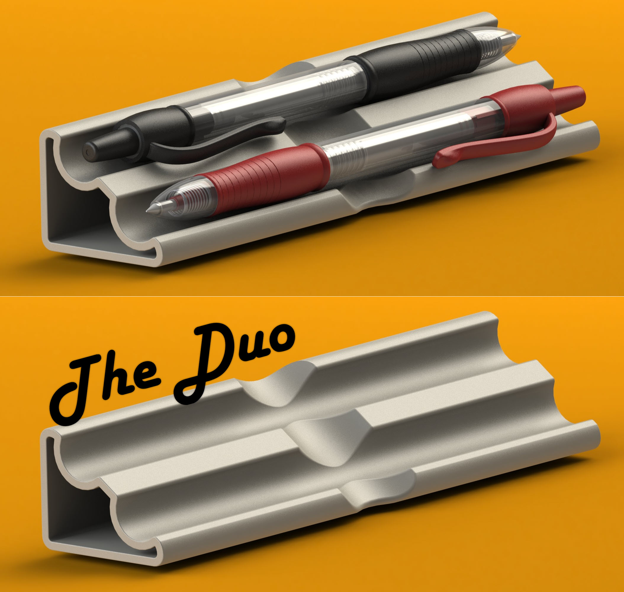 Pen/Pencil Stand - The Duo by moxy | Download free STL model ...