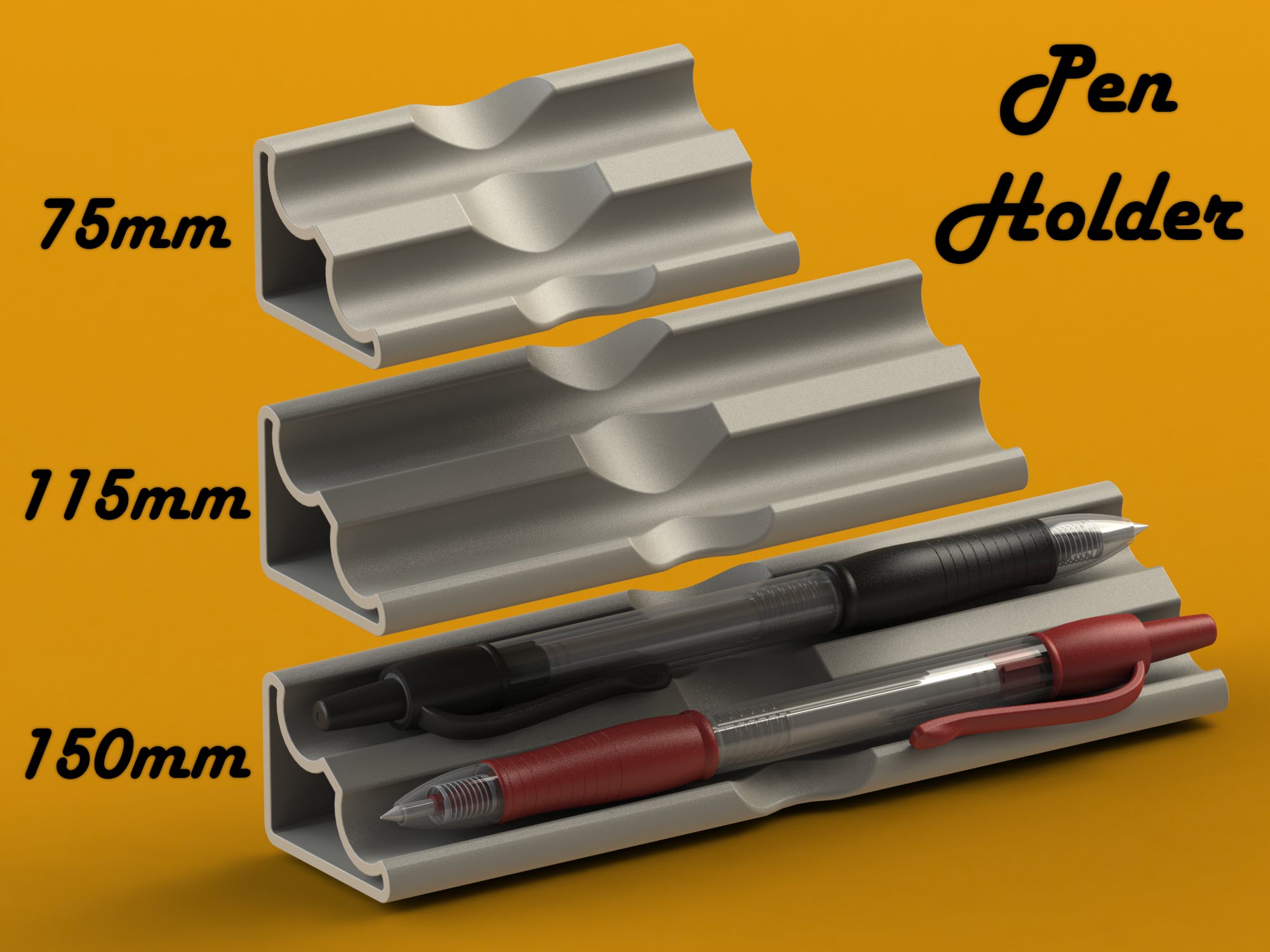 Pen Holder - Holds 2x Pens or Pencils by moxy | Download free STL model ...