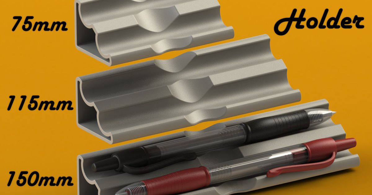 Pen Holder - Holds 4x Pens or Pencils by moxy | Download free STL model ...