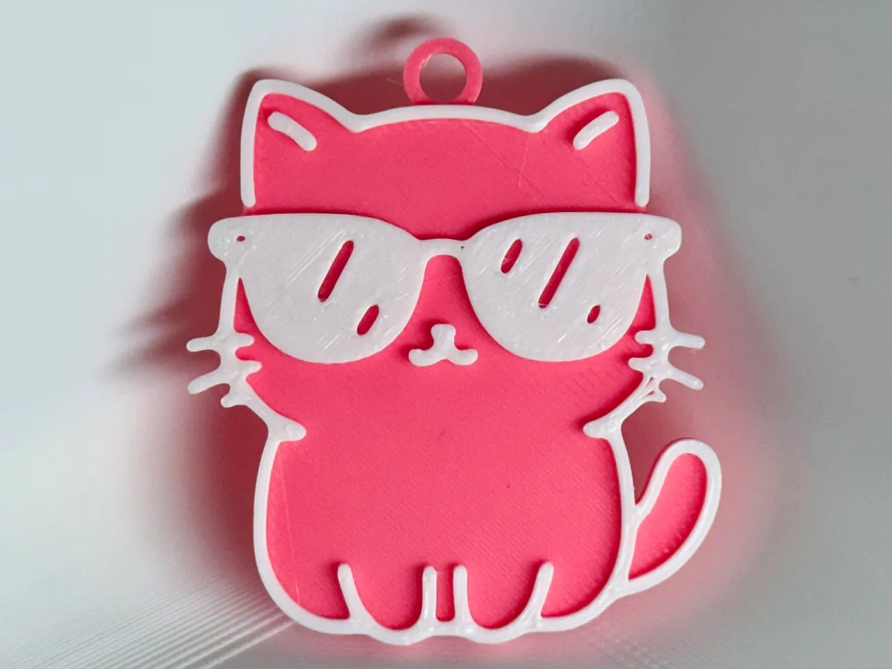 Cat Wearing Sunglasses Keychain by Nolan3D | Download free STL model ...