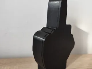 Middle finger lightbox by el_caspien | Download free STL model ...