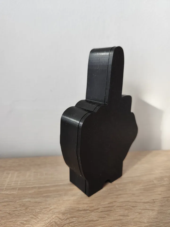 Middle finger lightbox by el_caspien | Download free STL model ...