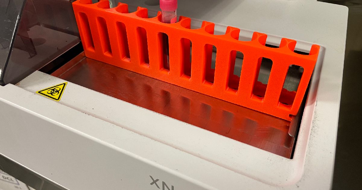 Sysmex analysator rack for longer test tubes by Topas | Download free ...