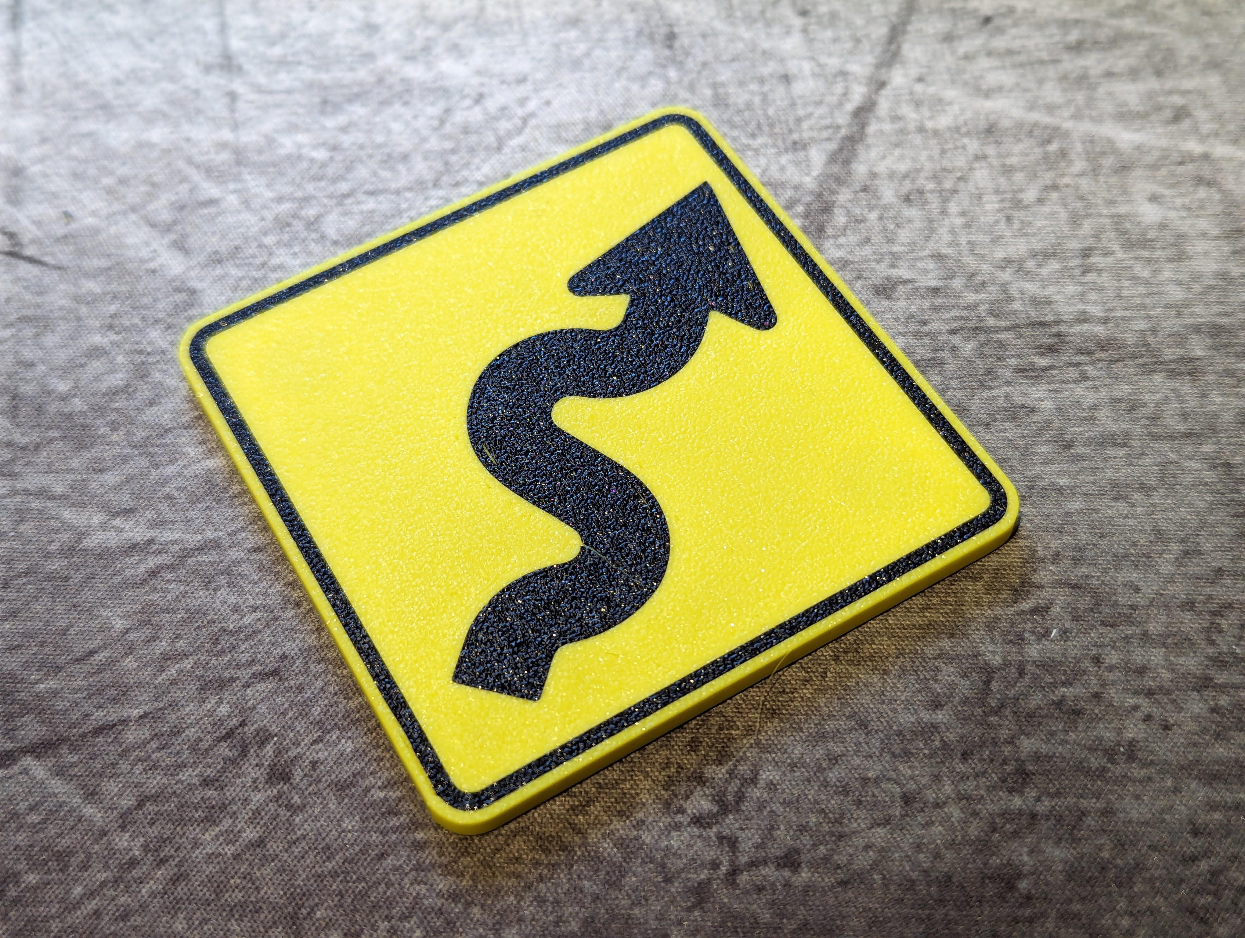 Winding Road US Road Sign Magnet by PLAUK | Download free STL model ...
