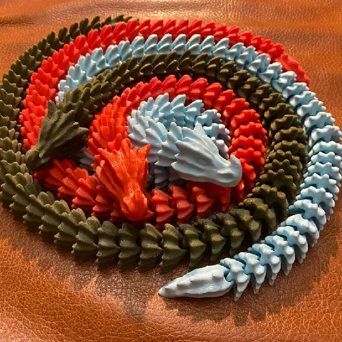 articulated fidget dragon by joey turd | Download free STL model ...