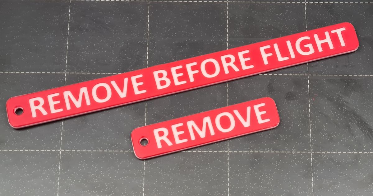 REMOVE BEFORE FLIGHT by PointNemo | Download free STL model ...