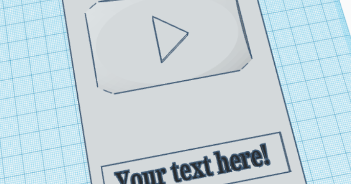 Youtube Playbutton, with text by MeNameJake | Download free STL model ...