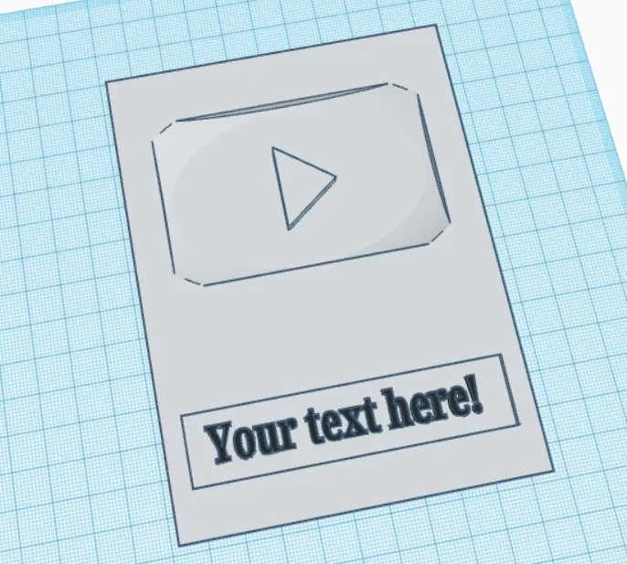 Youtube Playbutton, with text by MeNameJake | Download free STL model ...