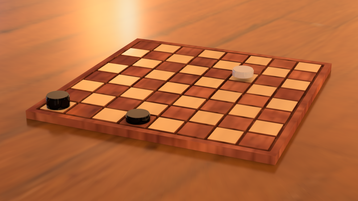 Chess board for checkers (DAMA) by kenzo88 | Download free STL model ...
