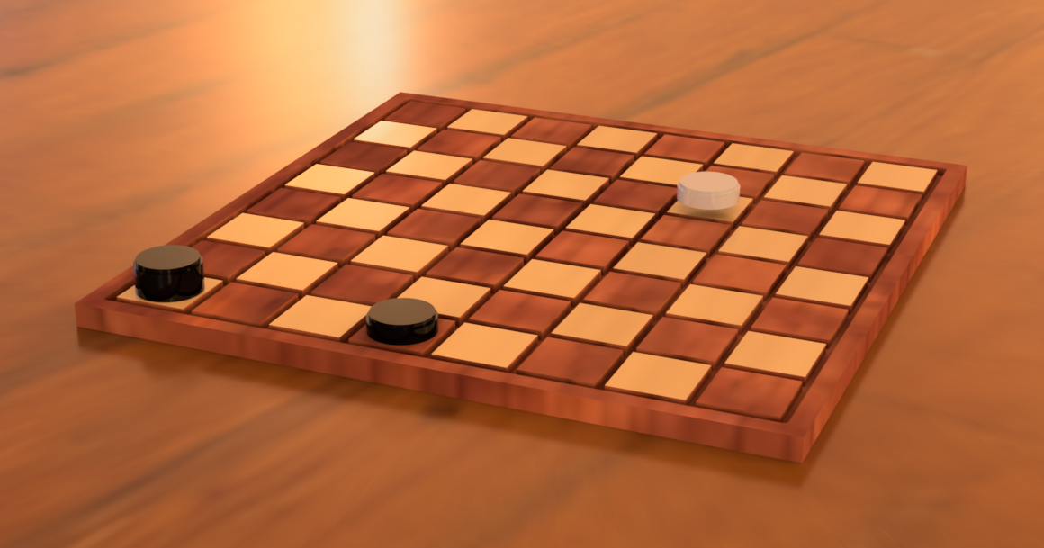 Chess board for checkers (DAMA) by kenzo88 | Download free STL model ...