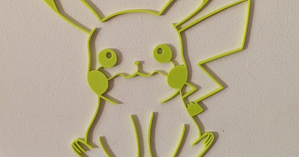 POKEMON PIKACHU WALL by poluxcrs | Download free STL model | Printables.com