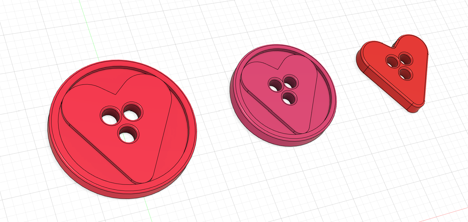 Heart shaped Buttons by Apfelhobbit | Download free STL model ...