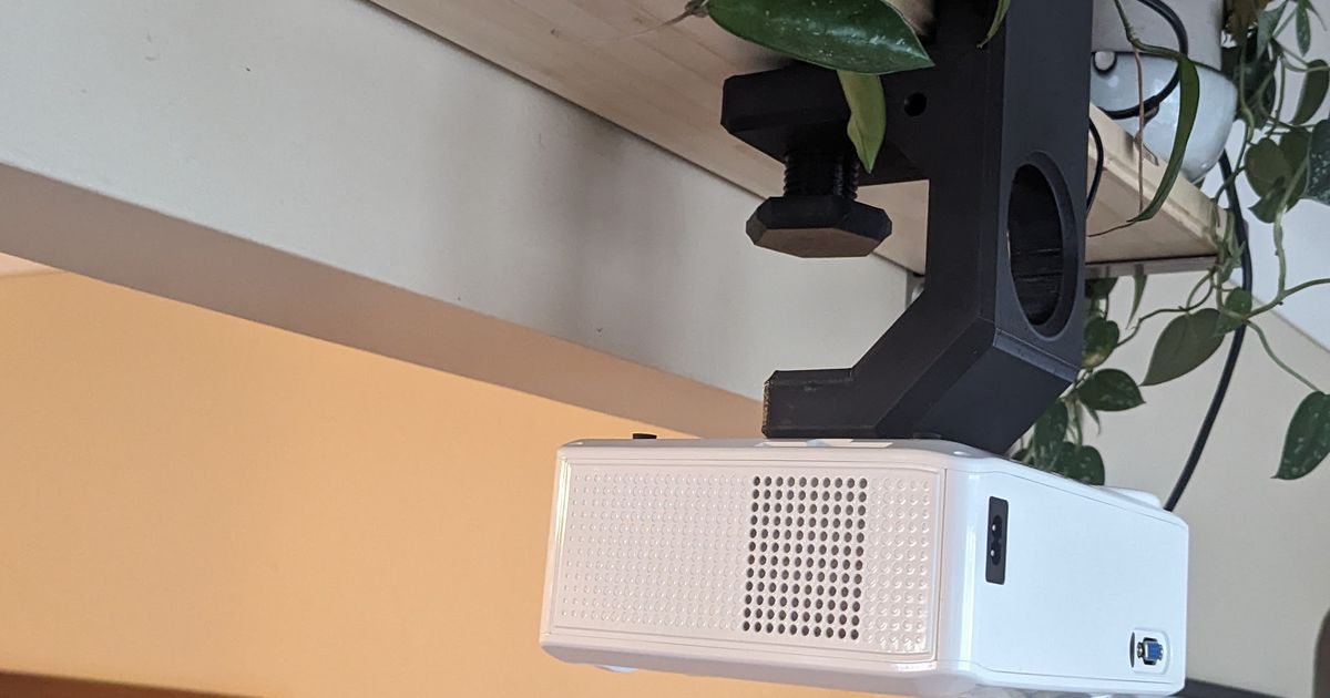 Underslung projector mounting shelf clamp by Brendan Korba | Download ...