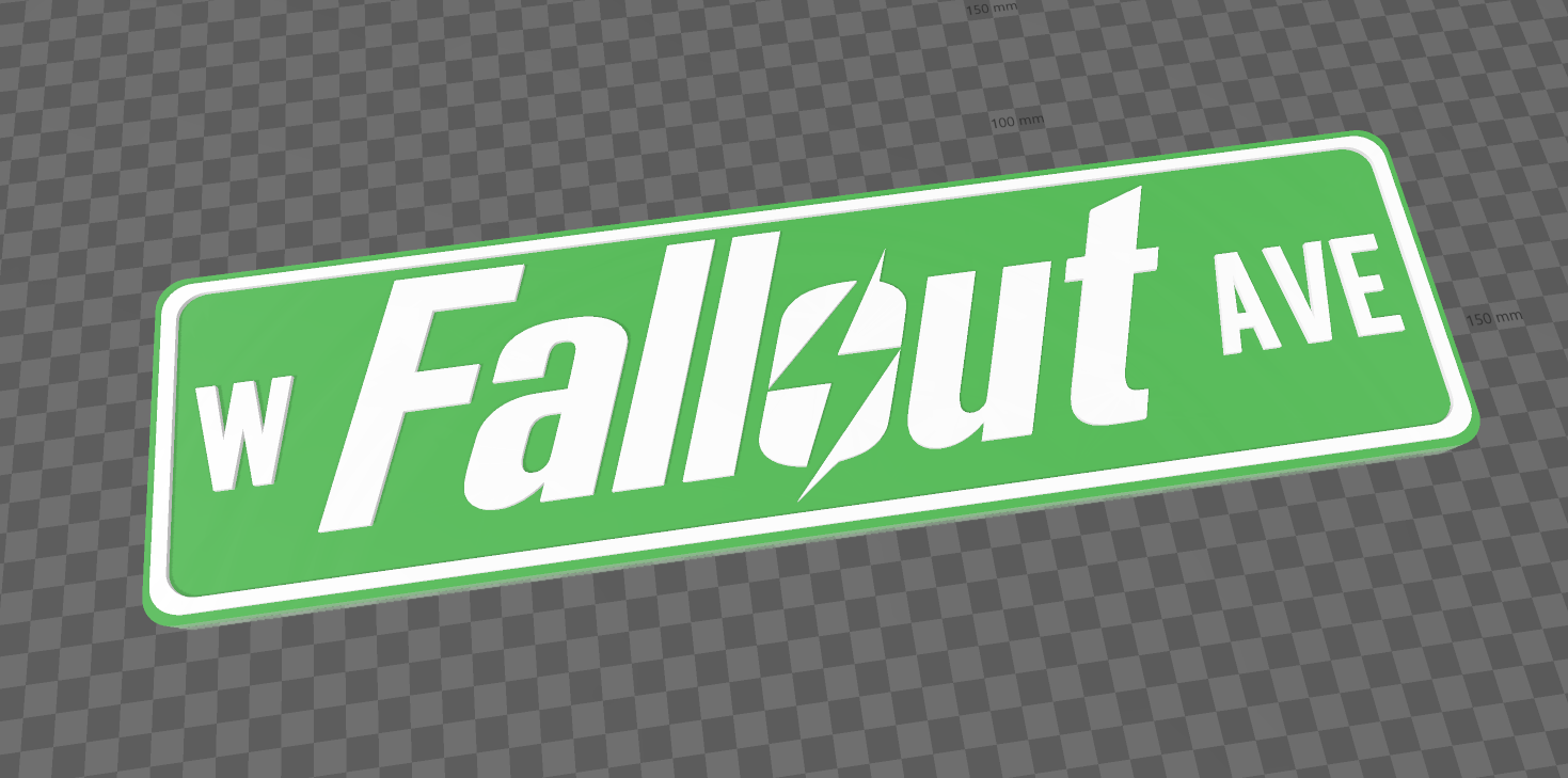 Fallout Street Sign by MakerKJS | Download free STL model | Printables.com