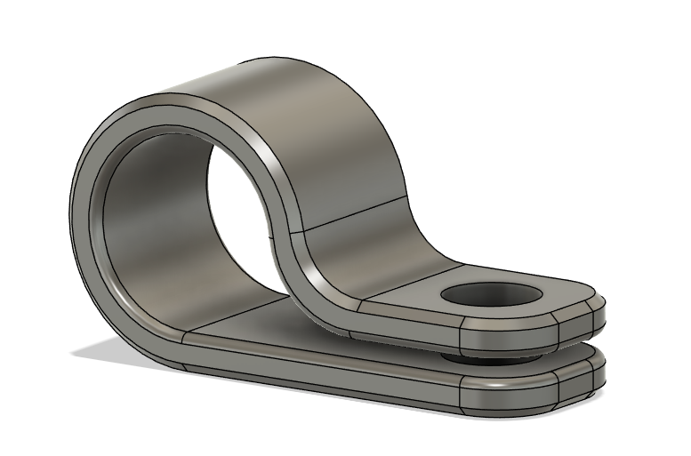 Cable/Wire Clamp with Chamfered edges, 10mm Diameter x 5mm screw ...