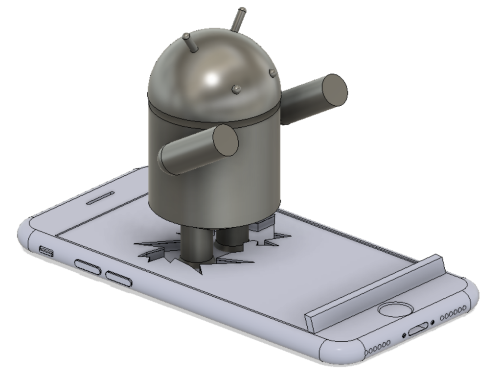 Android Smartphone Holder (Redesigned) by Kit | Download free STL model ...