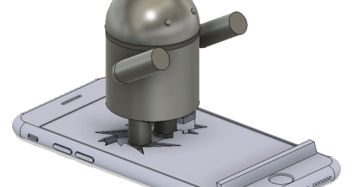 Android Smartphone Holder (Redesigned) by Kit | Download free STL model ...