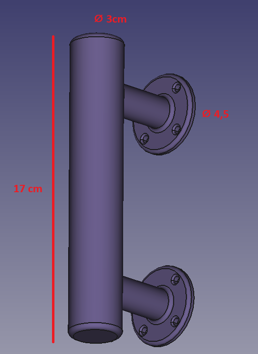 Basic industrial door handle, screw mount, simple by Krystian Gałązka ...
