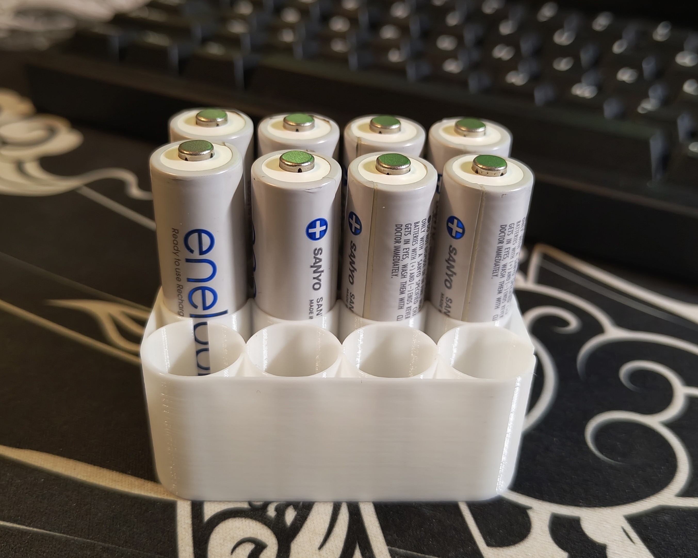 AA Battery holder (customizable) by stylesuxx | Download free STL model ...