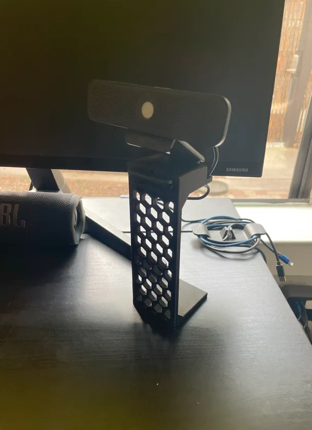 Logitech Web Cam Camera Mount for Desk by Goo Forge | Download free STL ...
