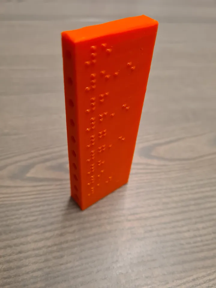 Braille knitting gauge by Harcuri | Download free STL model ...