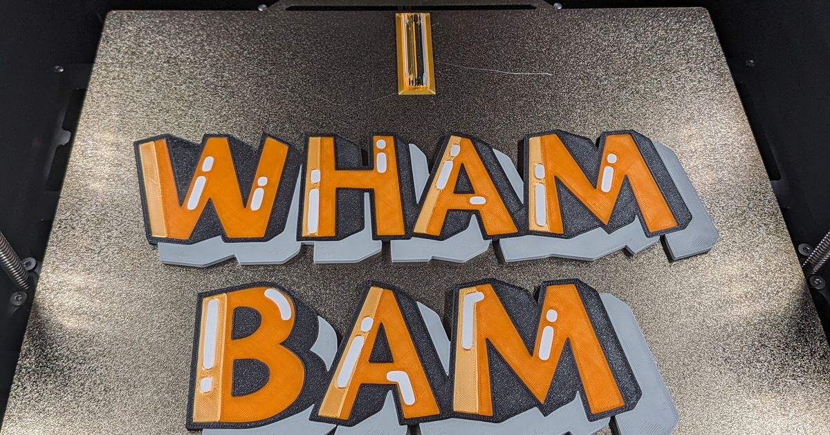 Wham Bam Logo by Dsk001 | Download free STL model | Printables.com