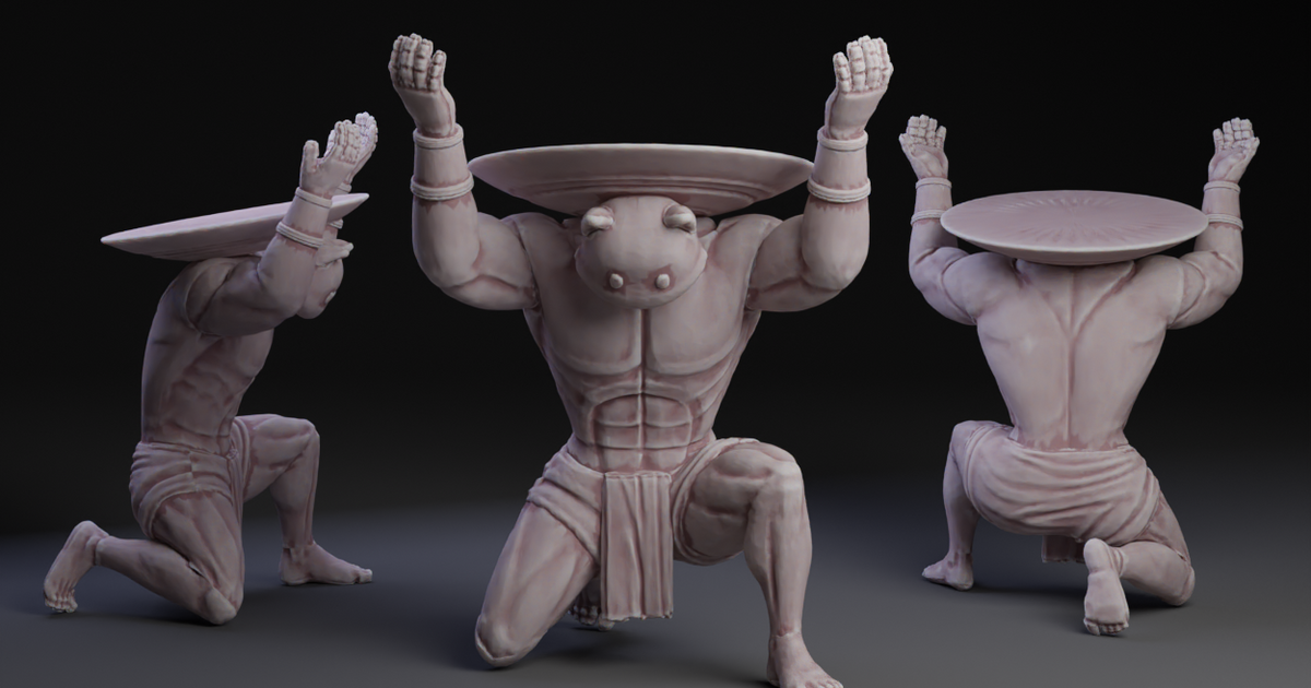Fortnite Muscle-Cat Atlas Statue. Meowscles by Peter Farell | Download ...