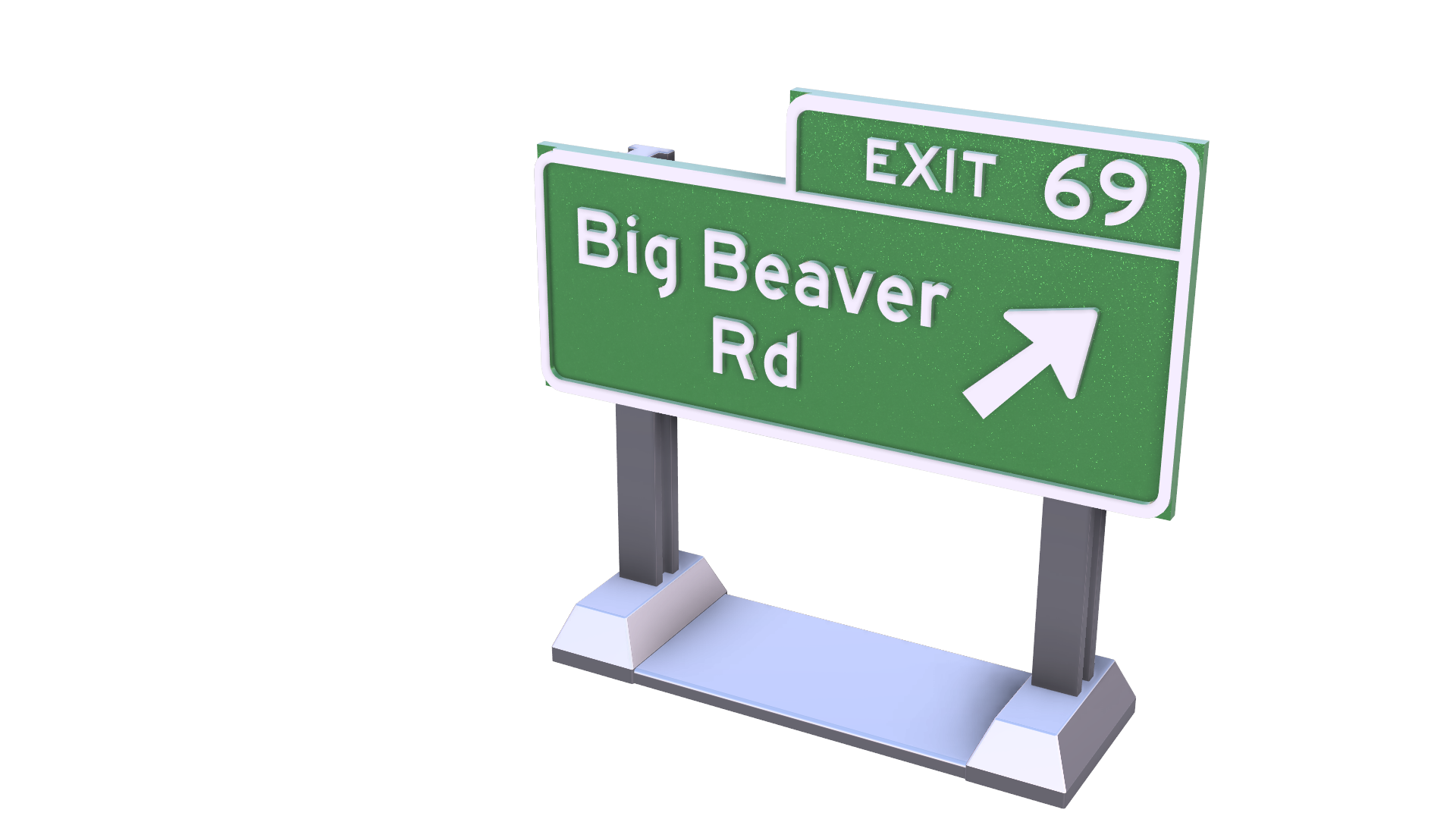 Michigan - Troy, MI - Big Beaver Rd Exit 69 Sign by BXCWorks | Download ...