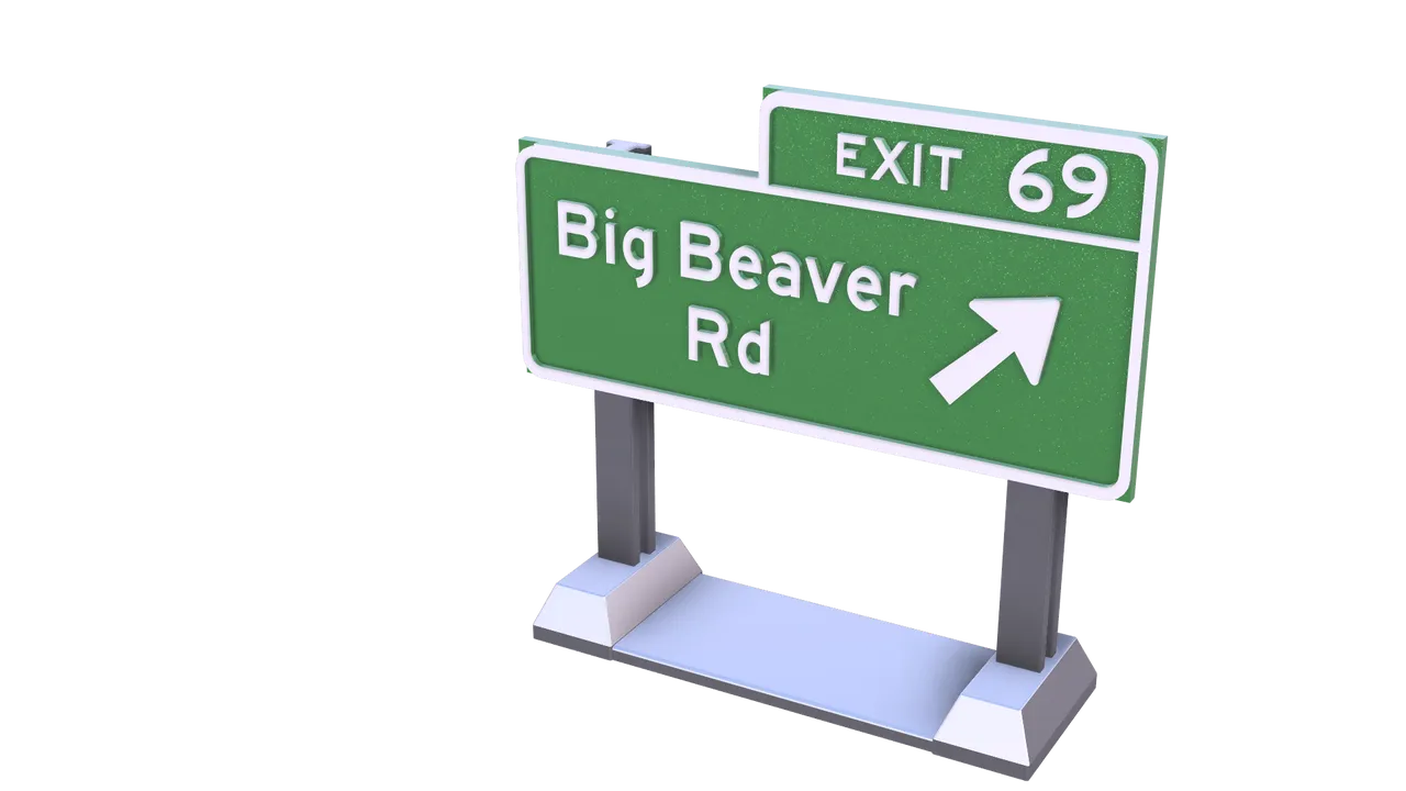 Michigan - Troy, MI - Big Beaver Rd Exit 69 Sign by BXCWorks | Download ...