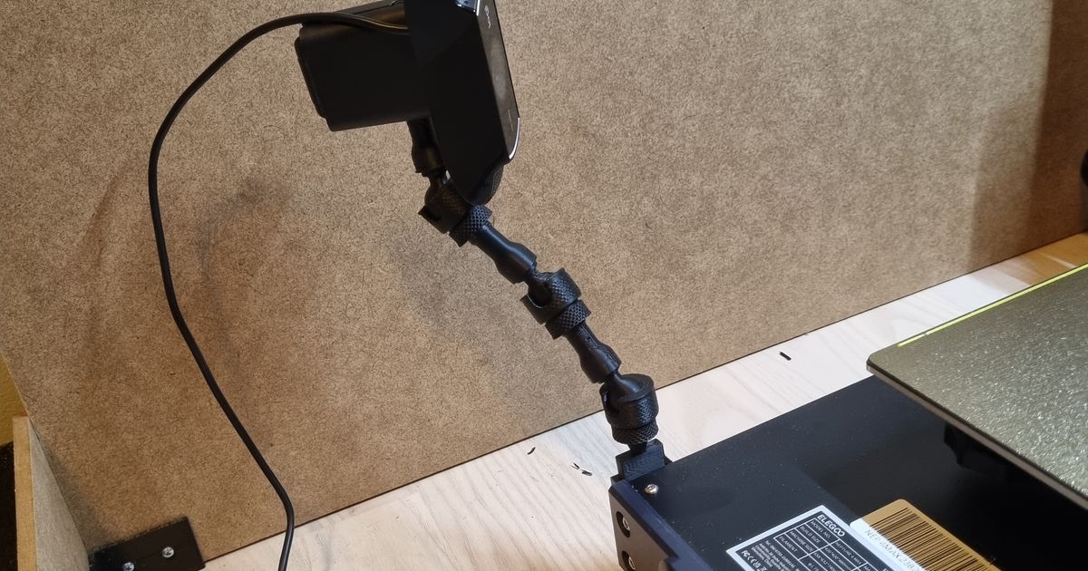 Webcam mount for Articulated Arm by Michael Kellberg | Download free ...
