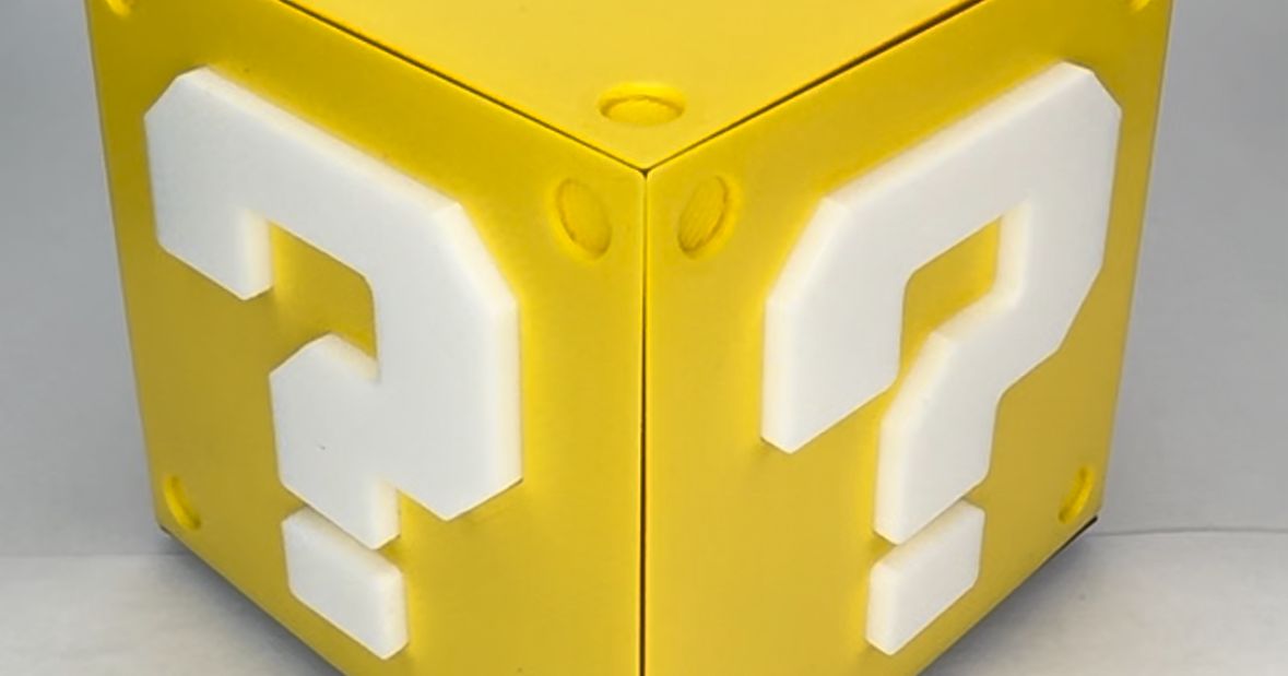 Mario Magnetic Spinning Question Mark Fidget Block by Project Print Lab ...