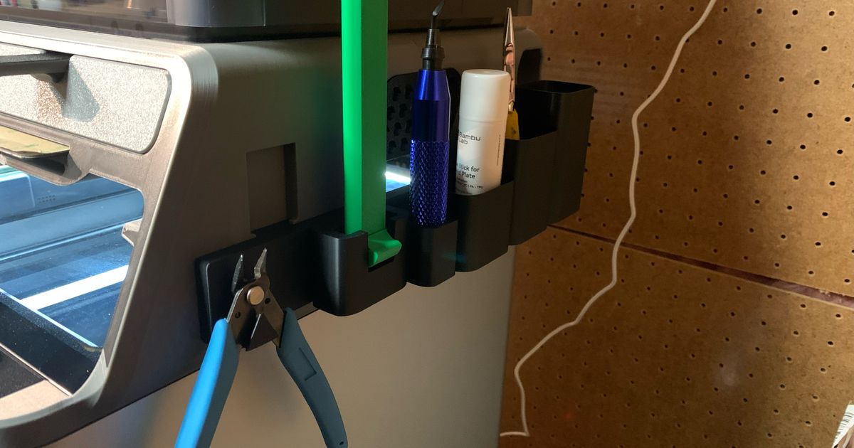 Side tool holder for v2 AMS Riser by Dryfiredude | Download free STL ...