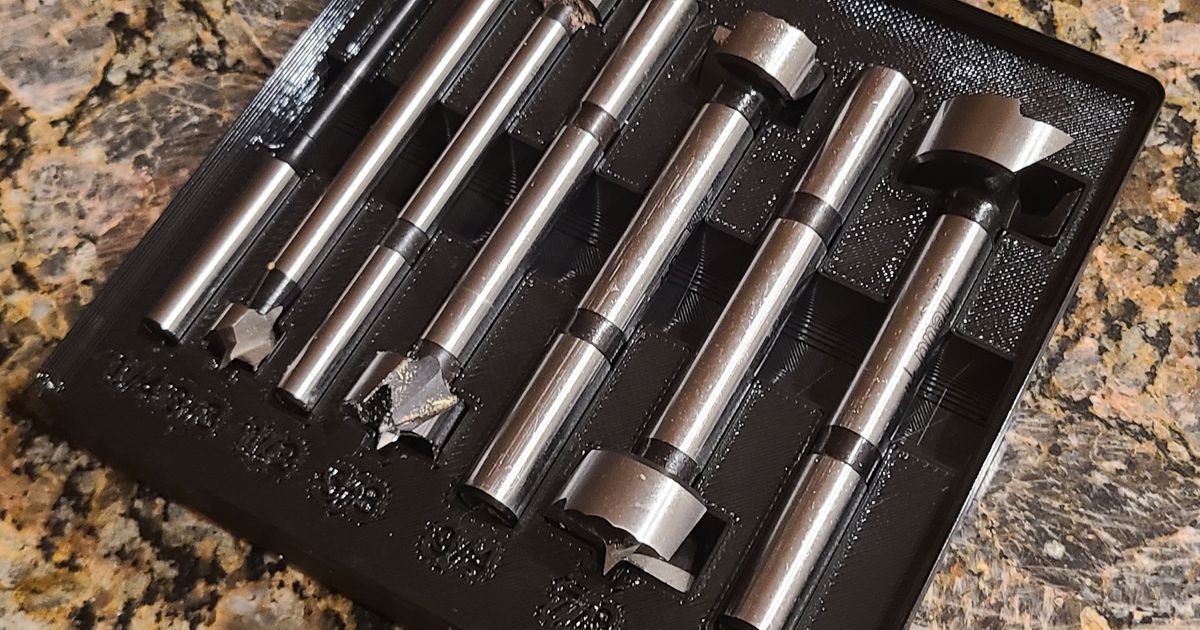 Freud Forstner (Imperial) Bit Storage - Gridfinity by kvn5x4 | Download ...