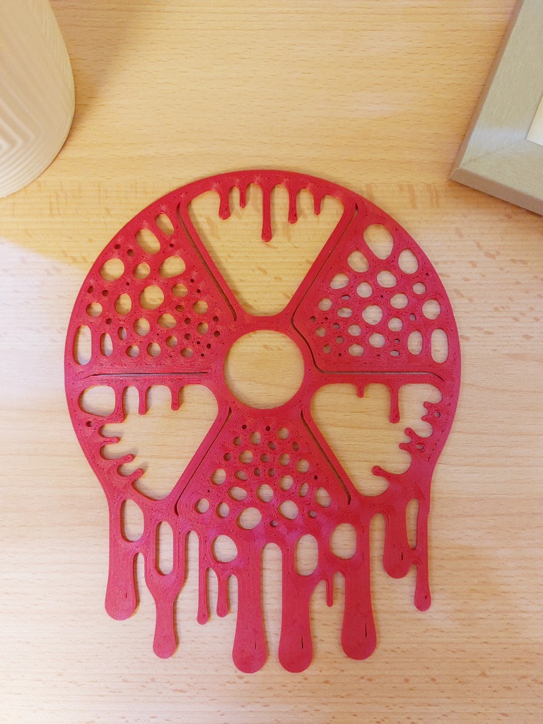 Radioactive label / Značka radioaktivity wall or table decoration by ...