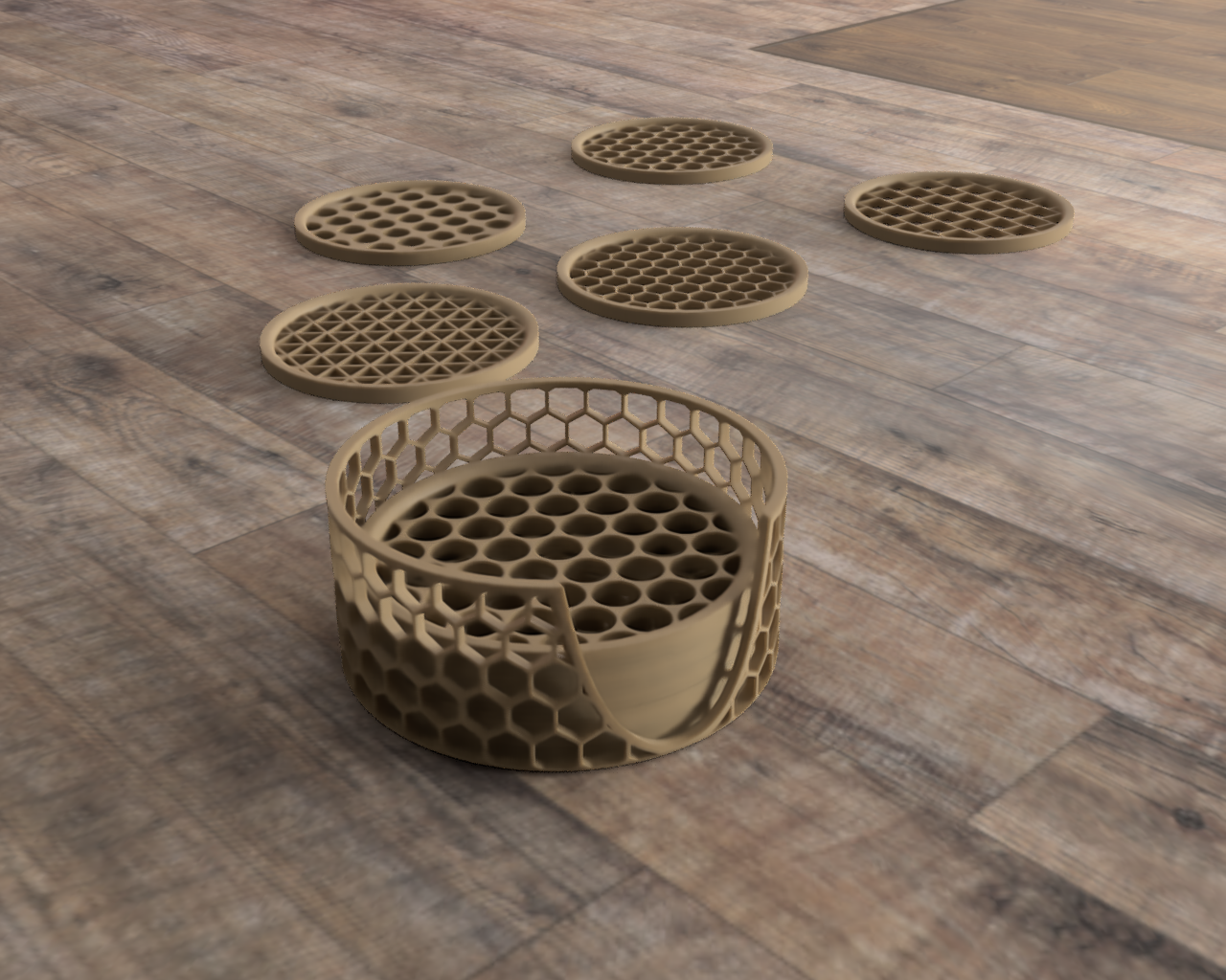 Geometric patern coasters by Calcetin | Download free STL model ...