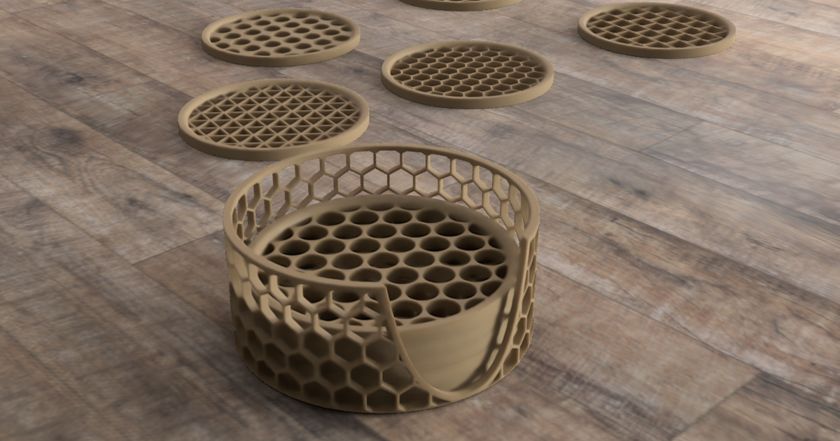 Geometric patern coasters by Calcetin | Download free STL model ...