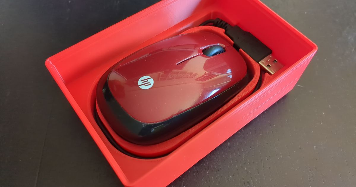 Stackable Gridfinity HP X1200 Wired Mouse Holder by doragasu | Download ...