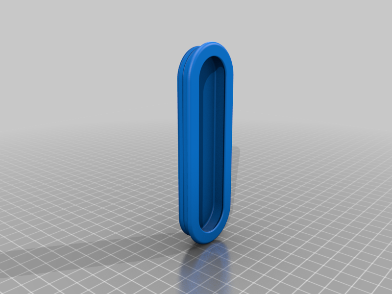 Rounded sliding door flush handle 40x120mm - Maniglia ad incasso by ...