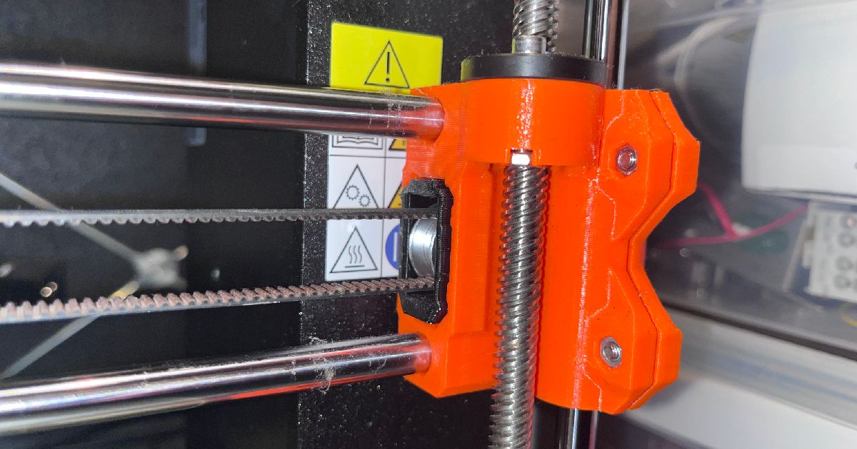 x end idler tensioner for Prusa MK3/s X-Axis R4+ -- additional spacings and longer screw sockets ...