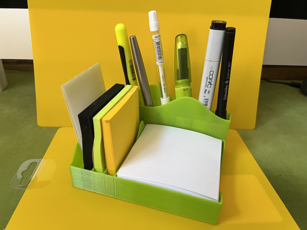 Stationery holder for paper, Post-It stickers, pencils, and pens by ...