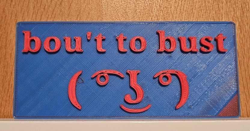 bout to bust sign by Analog3d | Download free STL model | Printables.com