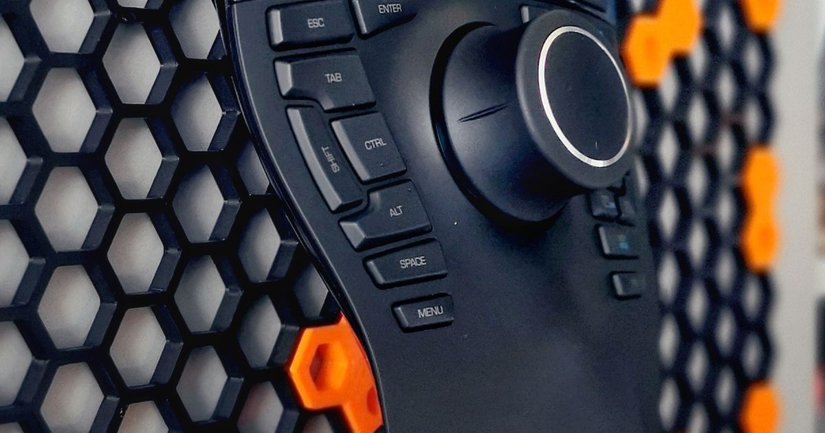 SpaceMouse Enterprise stand/mounting HoneyComb by svierq | Download ...