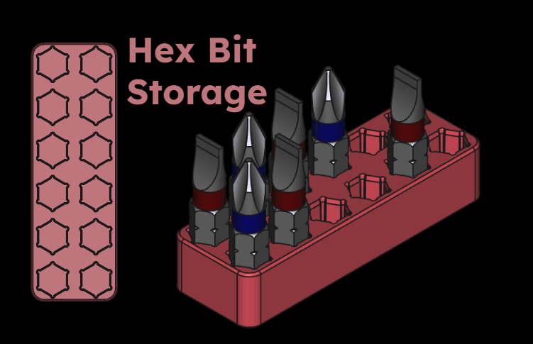 Hex Bit Storage by ICant3DPrint | Download free STL model | Printables.com
