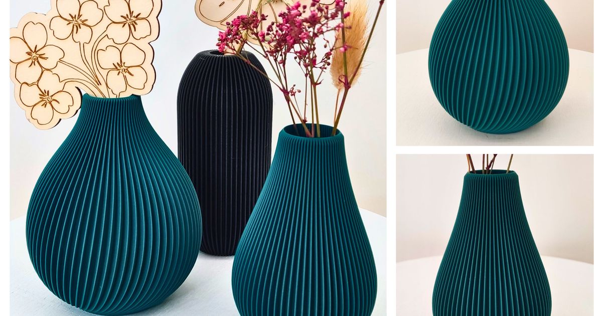 rib Vase 1.1 by super...Laserkatz | Download free STL model ...